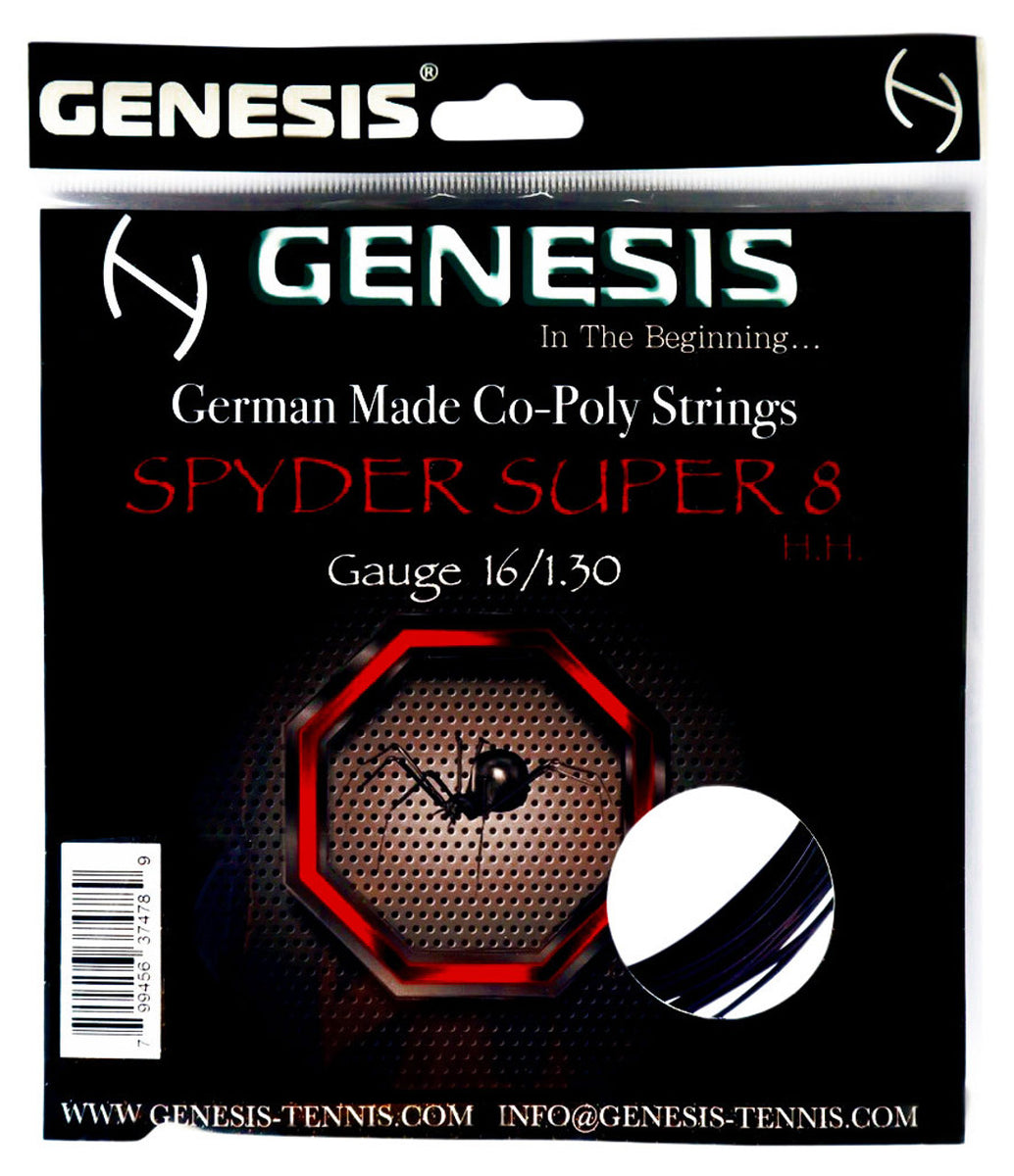 Genesis Spyder Super 8 16 1.30mm Tennis String Pack (String Only ...